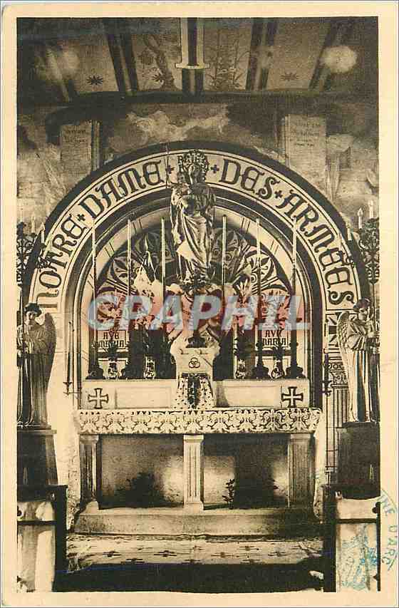 Postcard Old Crypt Main Altar Dedicated to Our Lady of the Armed WW1 ...