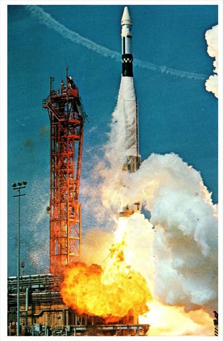 19865 Atlas Agena Lifts off Pad 14 John F.Kennedy Space Centers N.A.S.A ...