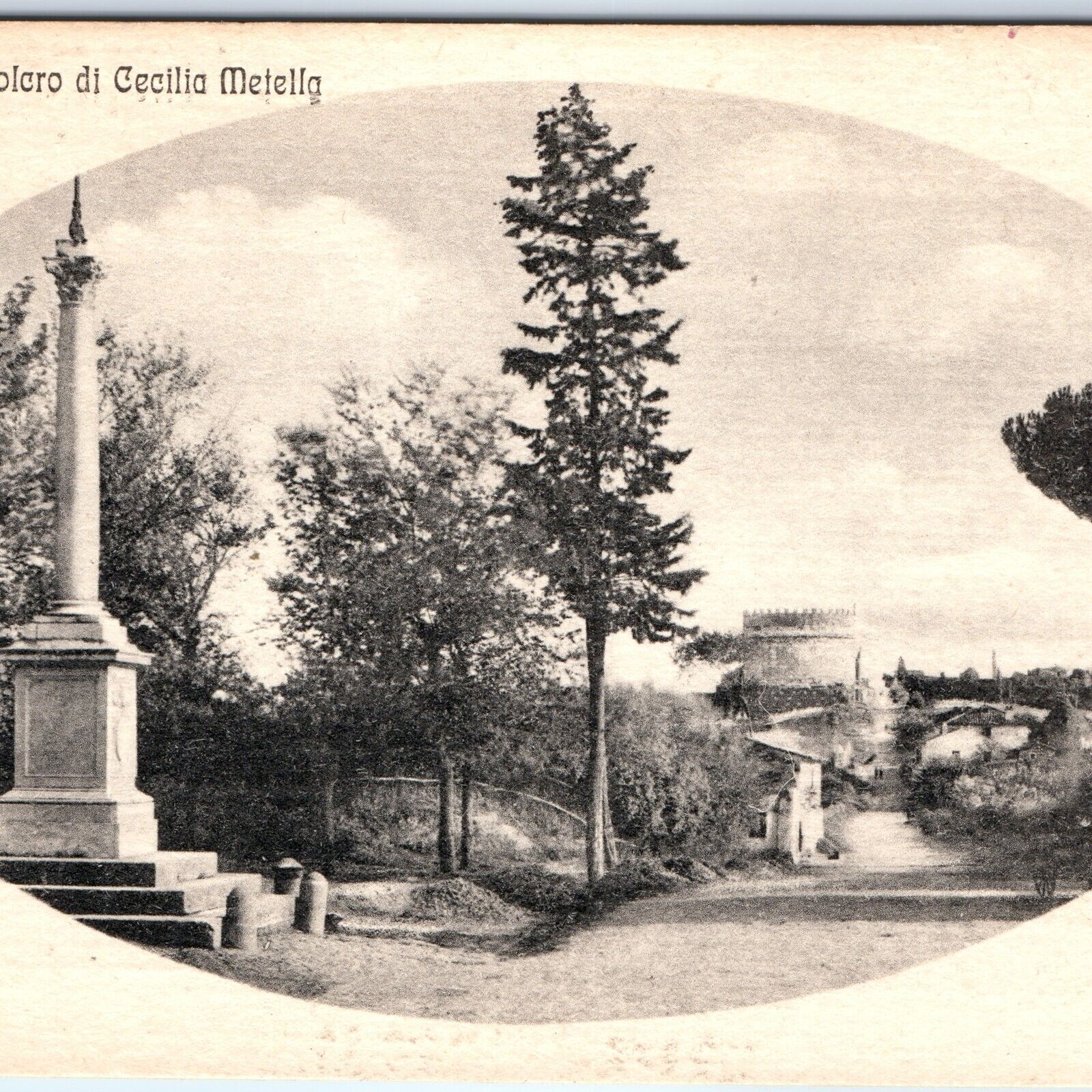 c1920s Rome Italy Cecilia Metella Tomb Appian Way Ancient Roman ...