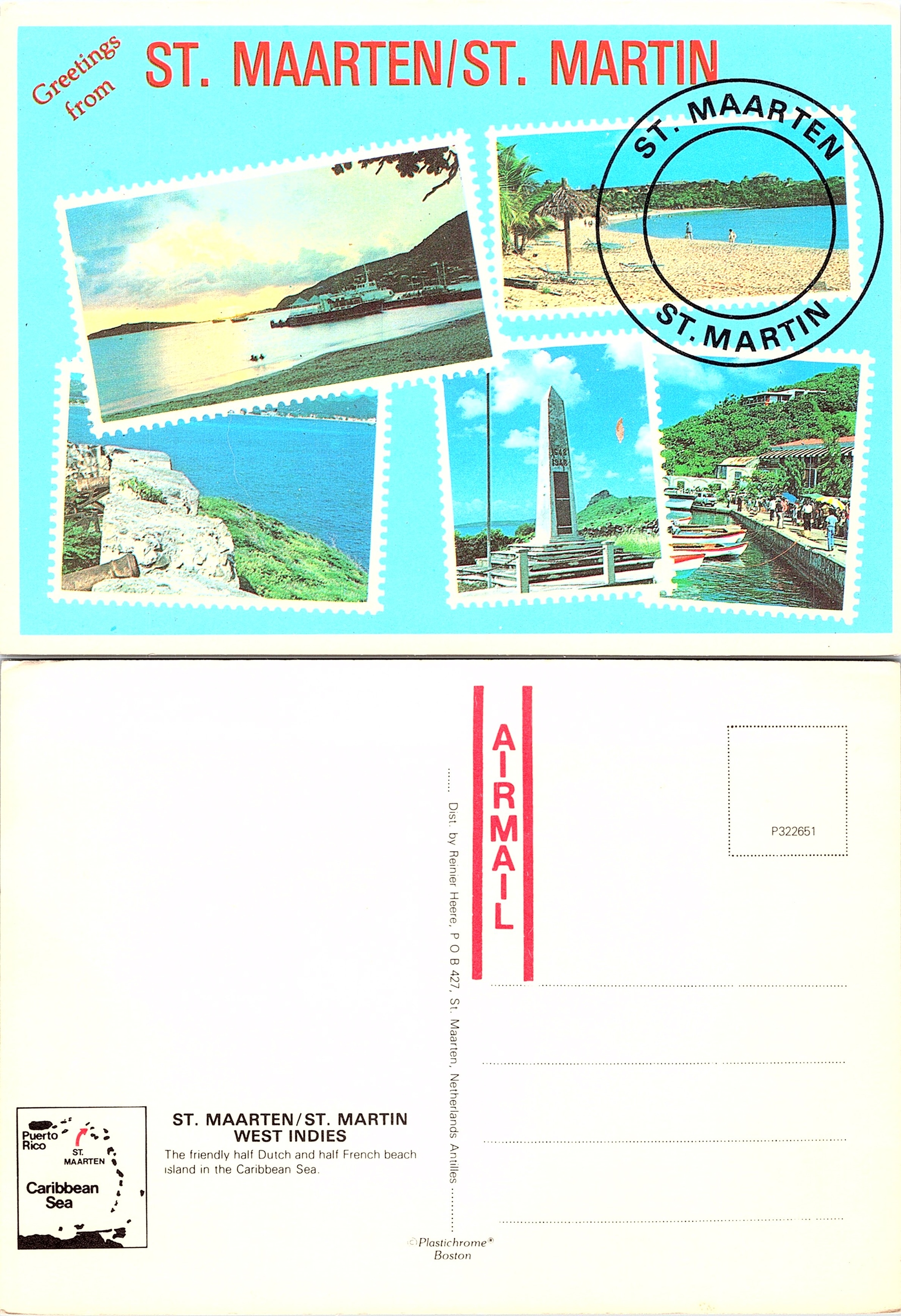 Greetings from St. Maarten/St. Martin, Multi-Views | Europe - France ...