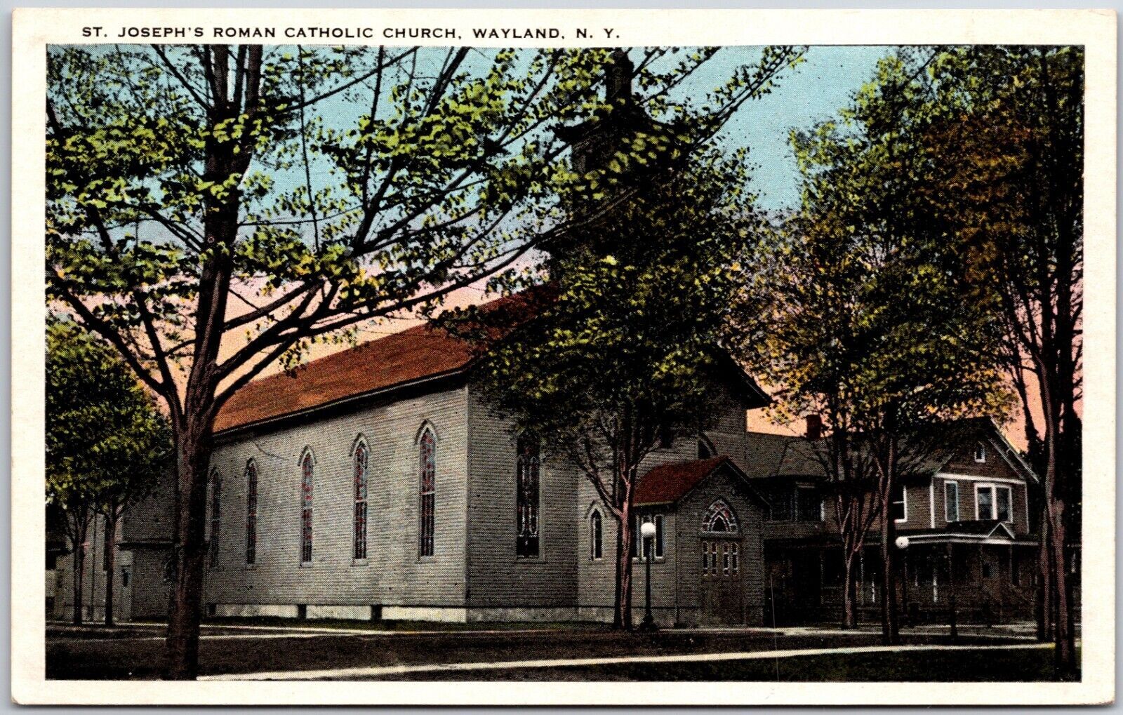 Wayland NY-New York, St. Joseph's Roman Catholic Church Religious Old ...