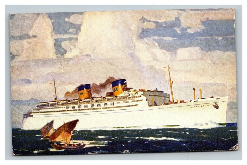 Vintage 1939 Postcard SS Matsonia Passenger Ship Sailing to Hawaii ...