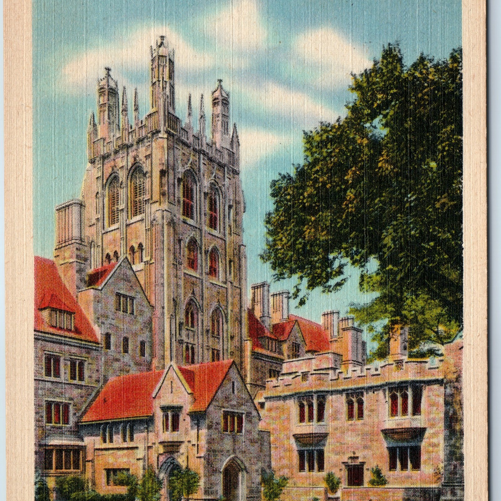 c1940s New Haven, CT Yale University Wrexham Tower Harkness Memorial ...