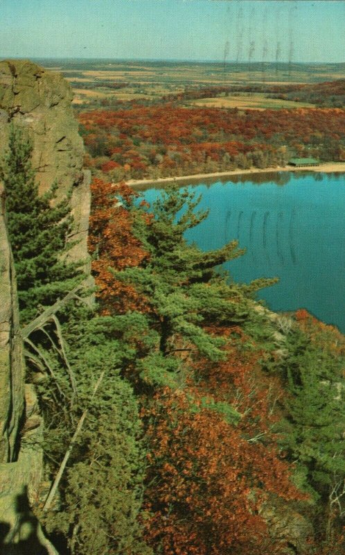 Vintage Postcard 1973 Majestic Cliffs West Bluff Devil's Lake State ...