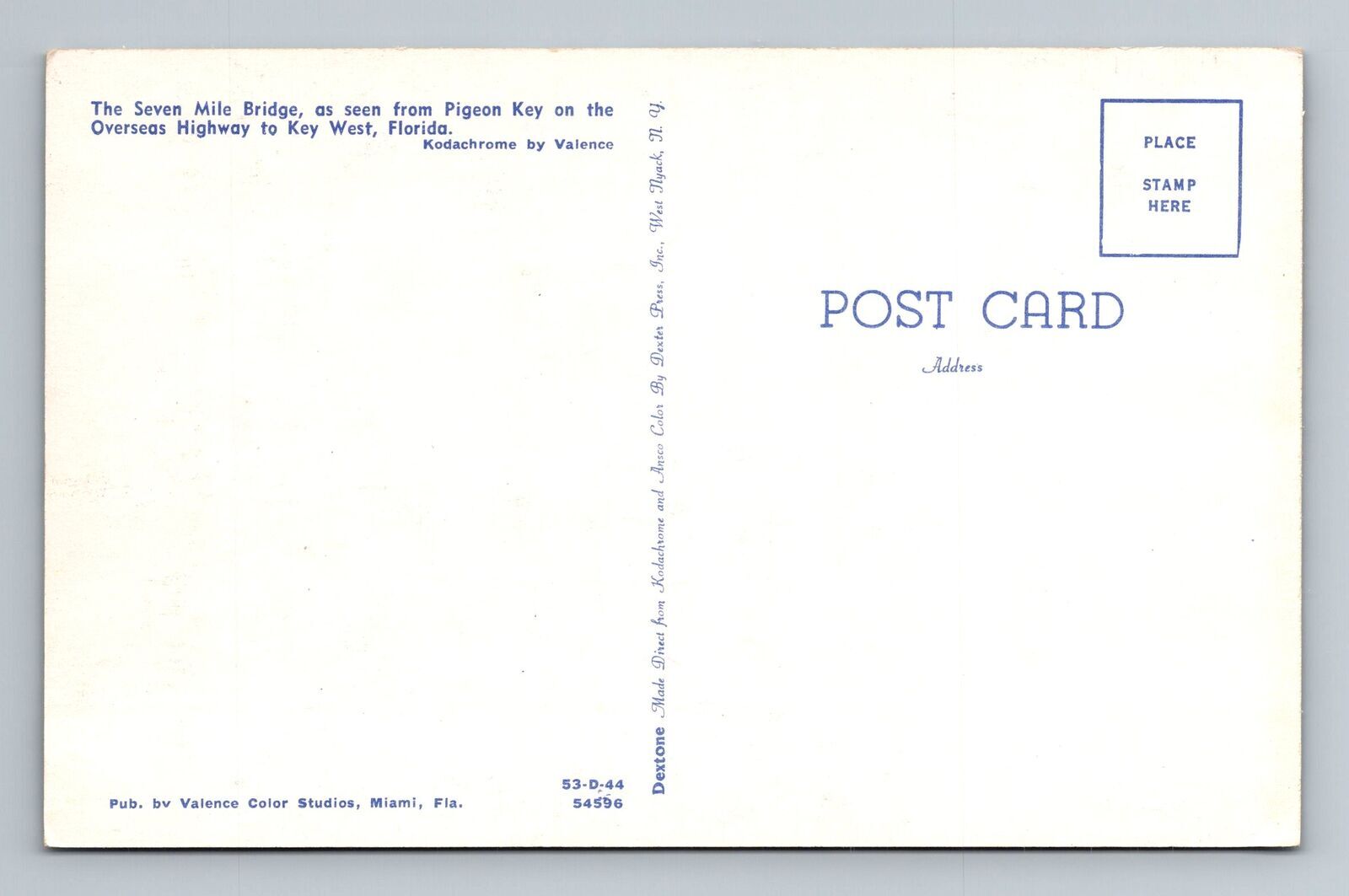 Key West FL- Florida, The Seven Mile Bridge, Seen Pigeon Key Vintage ...