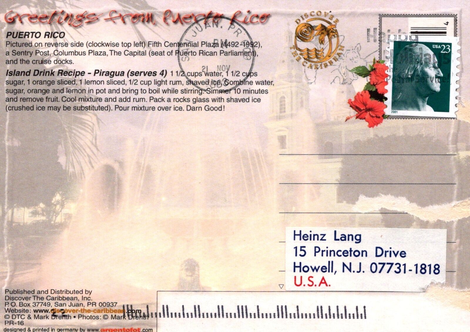 Vintage Postcard Continental Size OLD SAN Juan Puerto Rico | Latin ...