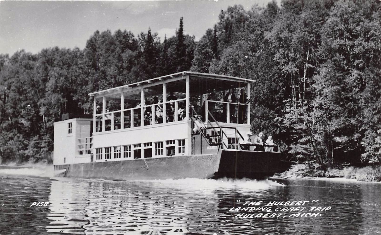 Hulbert Michigan the Hulbert Landing Craft Boat Trip Real Photo ...