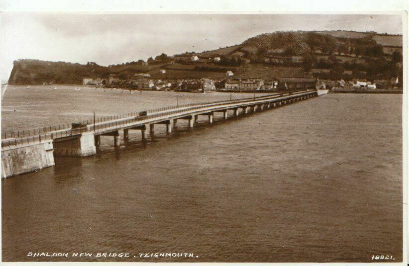 Devon Postcard - Shaldon New Bridge - Teignmouth - Real Photograph ...