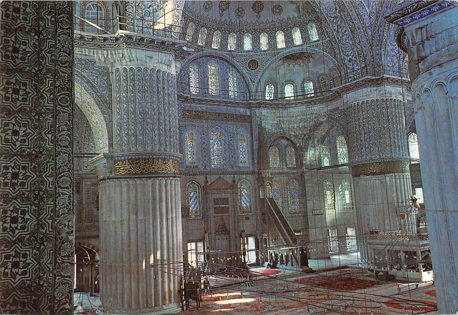 US3897 Turkey Istanbul Sultanahmet Camii Ici, Interior of the Blue ...