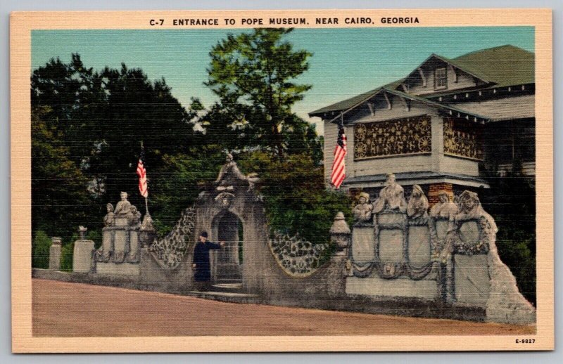 Cairo Georgia Pope Museum Entrance Historic City Landmark Linen ...