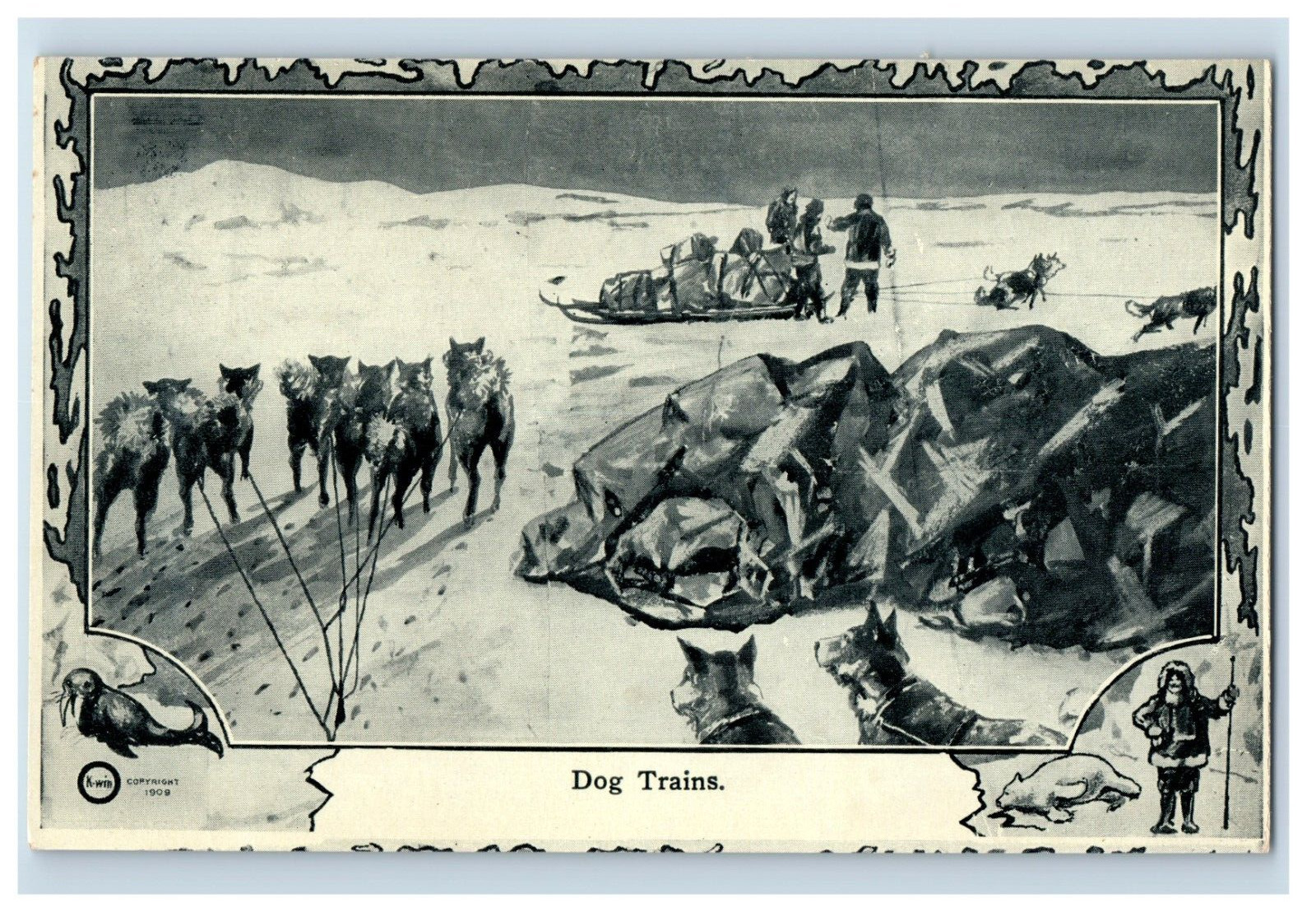 1908 Cook & Peary North Pole Exploration Original Postcard 25 F32E ...