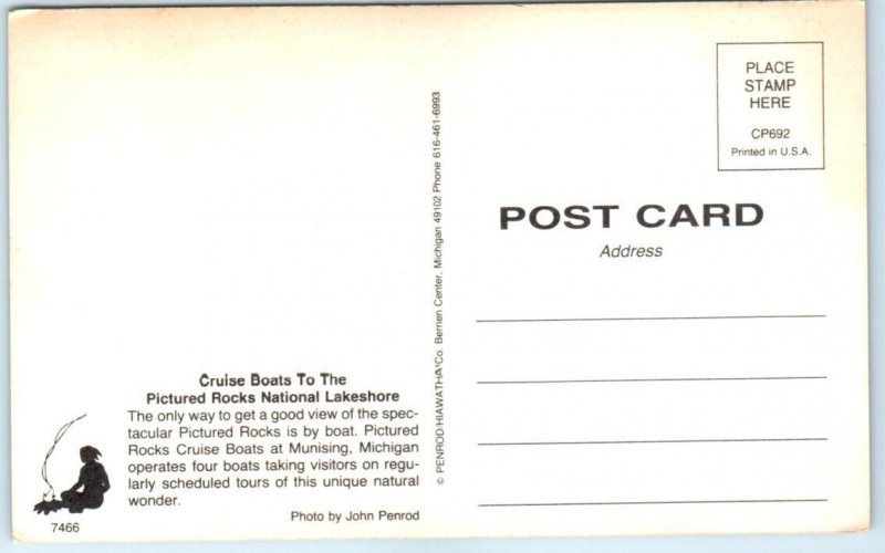 Postcard - Cruise Boats to the Pictured Rocks National Lakeshore ...