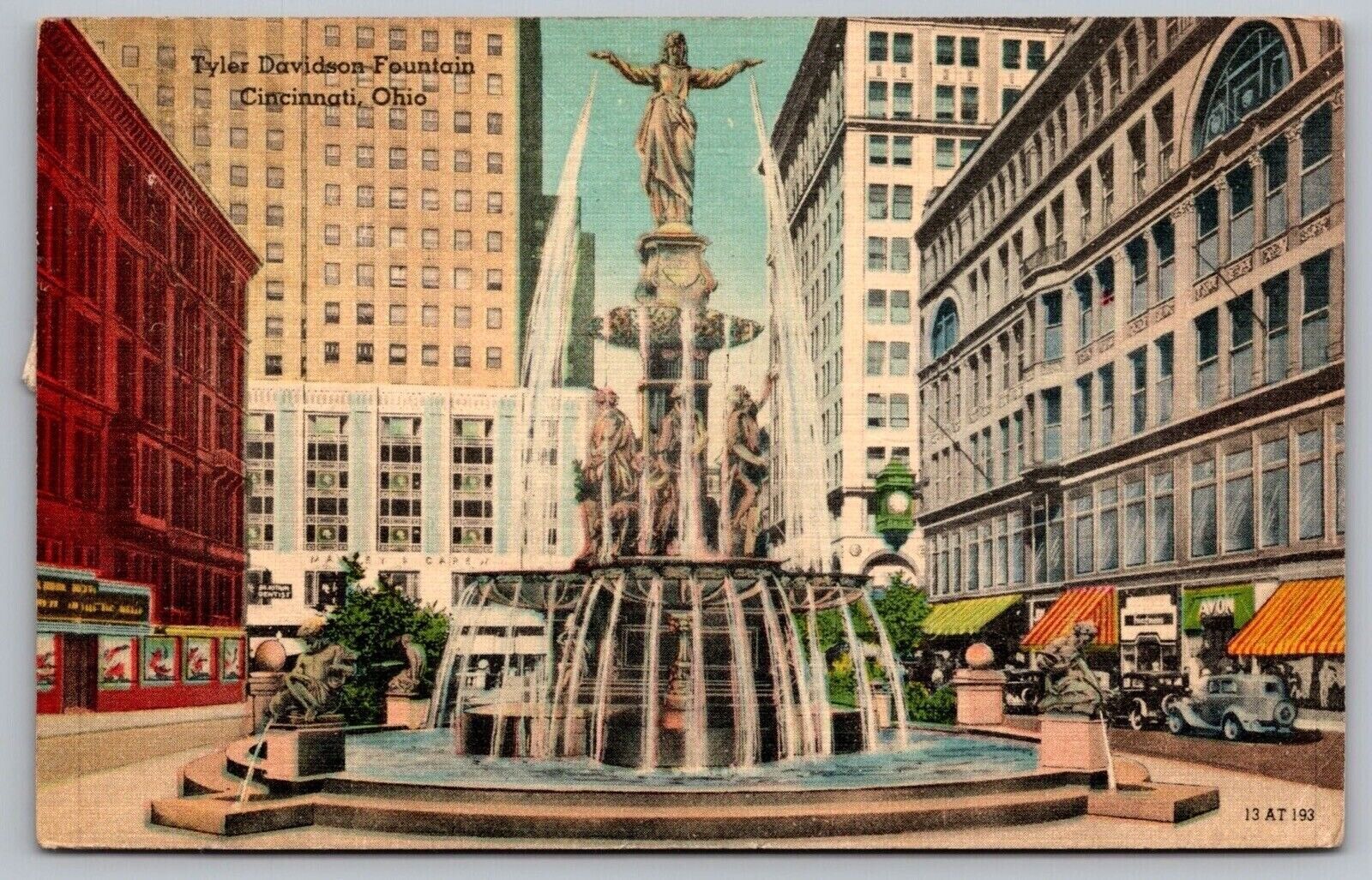 Tyler Davidson Fountain Cincinnati Ohio Fountain Linen Street View VNG ...