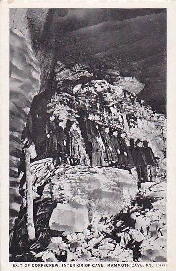 Exit Of Corkscrew, Interior Of Cave, Mammoth Cave, Kentucky, 1910-1920s ...