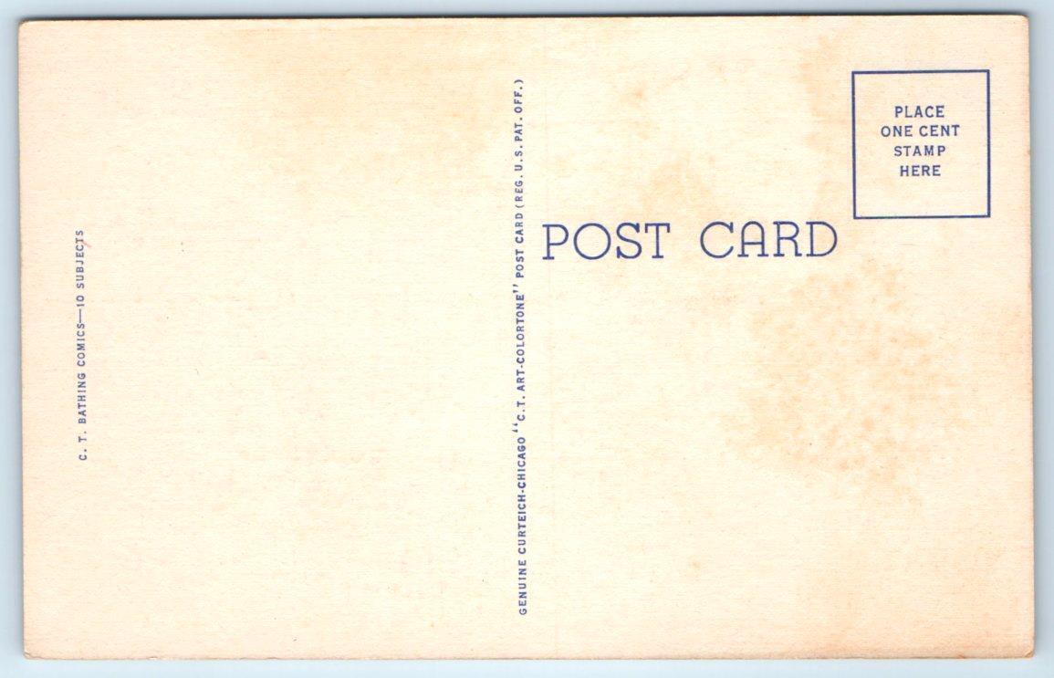 RAY WALTERS Bathing Comic "You Mustn't Point-Dear" BEACH SCENE c1930s ...