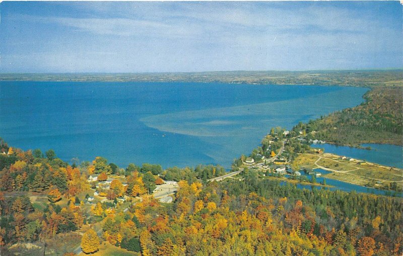Torch Lake Michigan 1960s Postcard Aerial View | United States ...