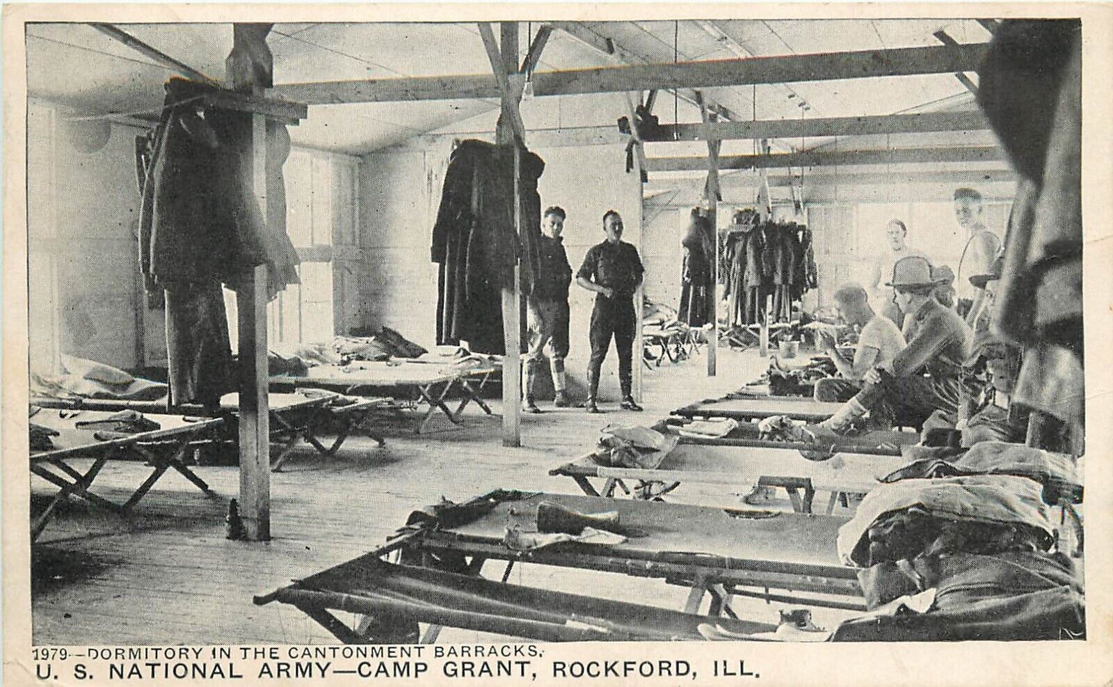 US Army. Dormitory In The Cantonment Barracks, Camp Grant, Rockford, IL ...
