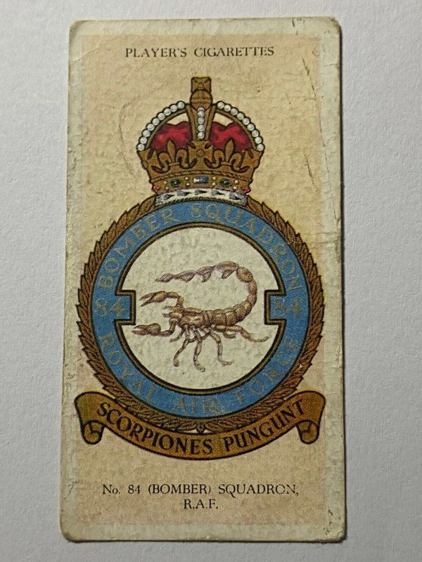 Cigarette Card - Players RAF Badges #41 Scorpion Sting Squadron (Uu15 ...