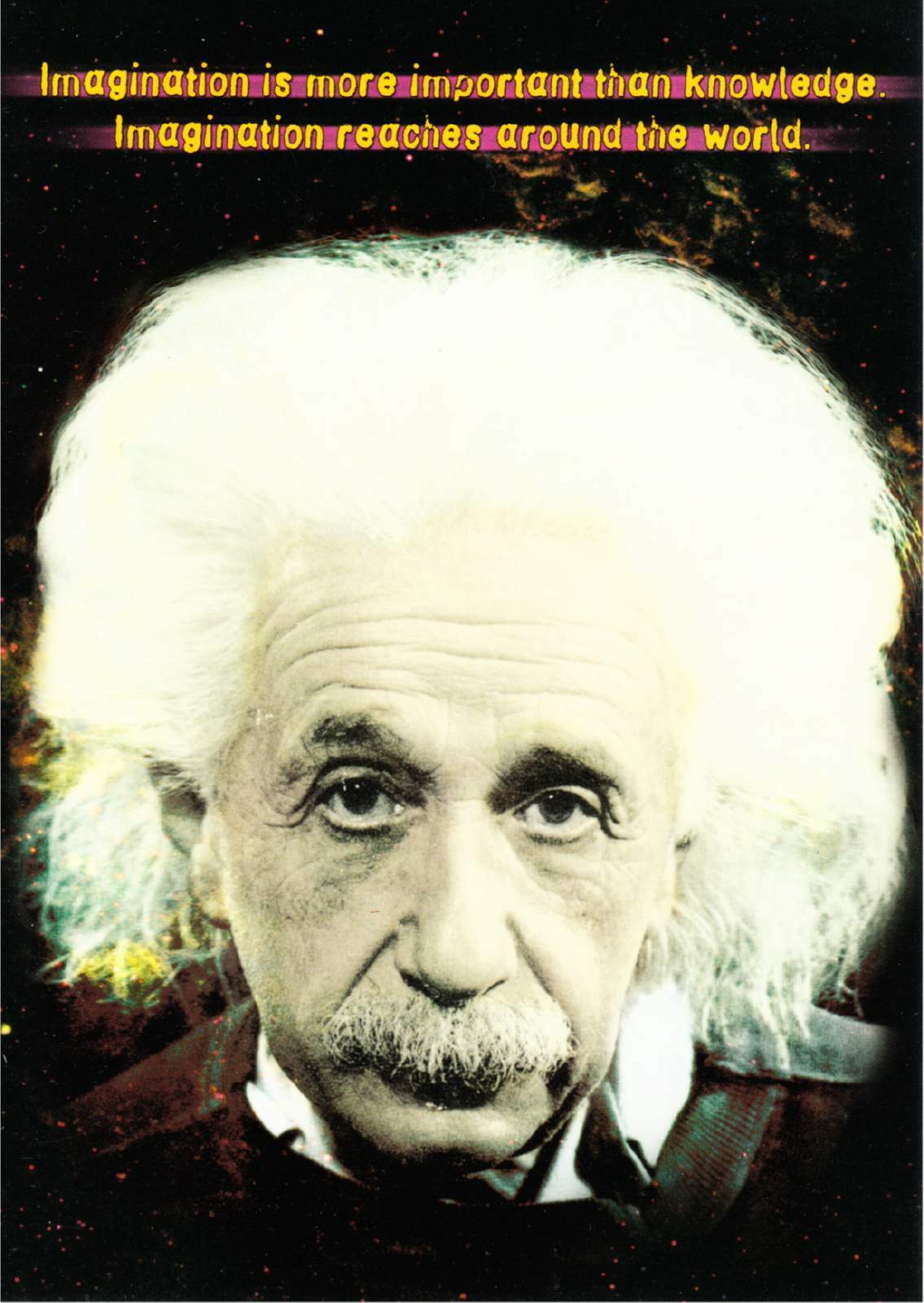 Albert Einstein Imagination Knowledge Quote Postcard | Topics - People ...