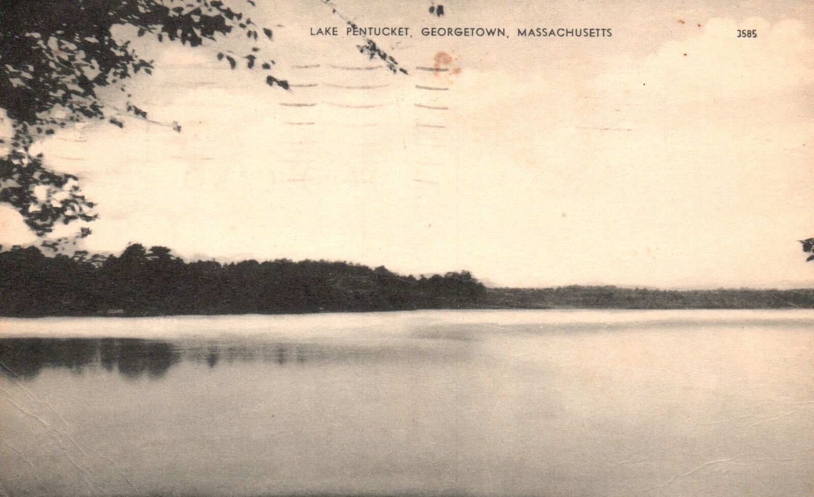 Vintage Postcard 1956 Lake Pentucket Georgetown Massachusetts American ...