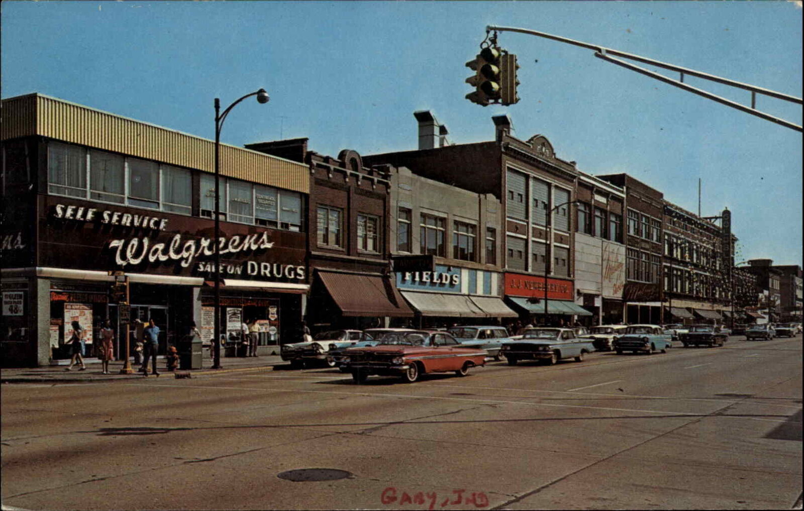 Gary Indiana IN Classic 1960s Cars Walgreens Street Scene Vintage ...