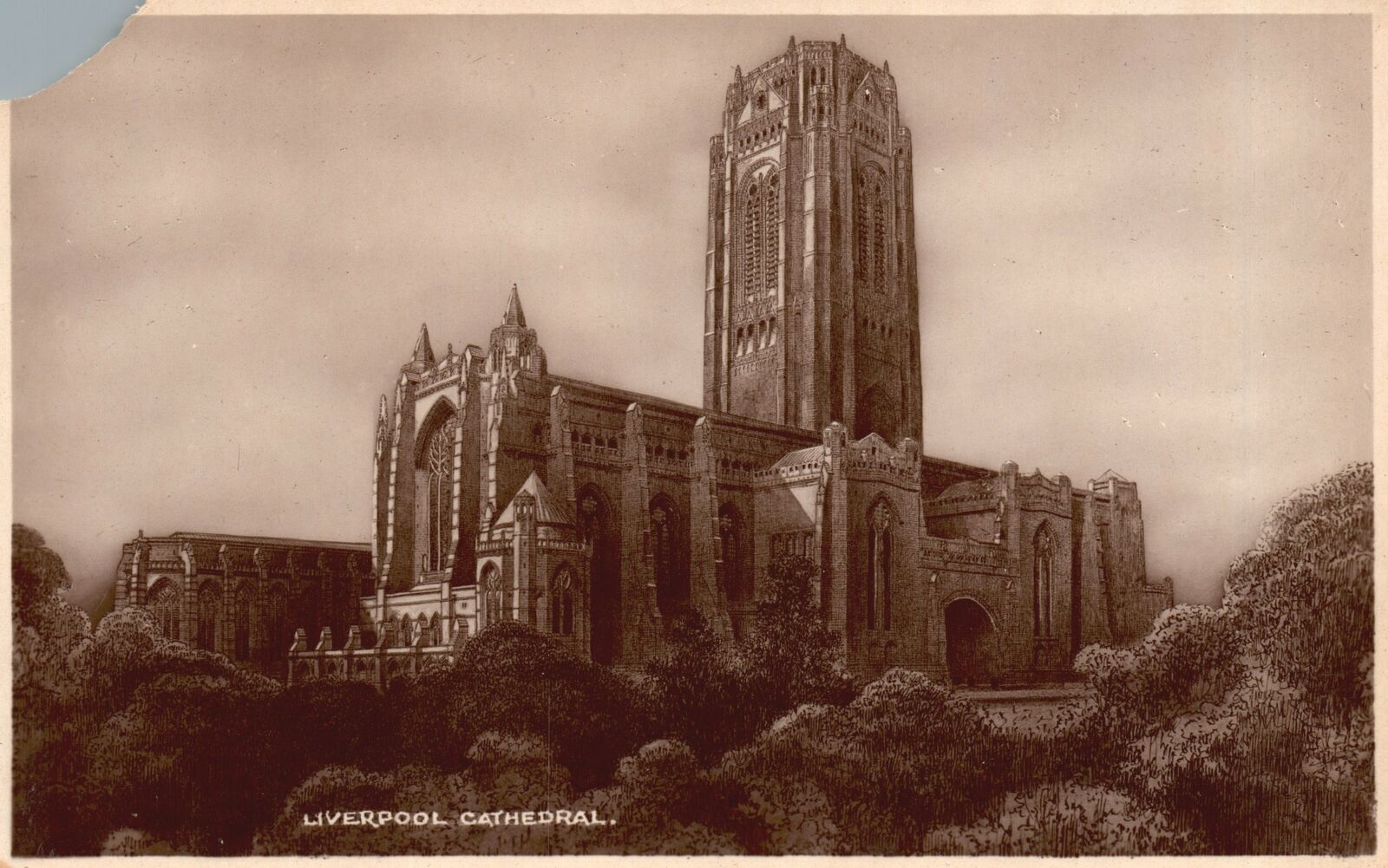 Vintage Postcard 1910's Liverpool Cathedral Anglican Diocese Liverpool ...