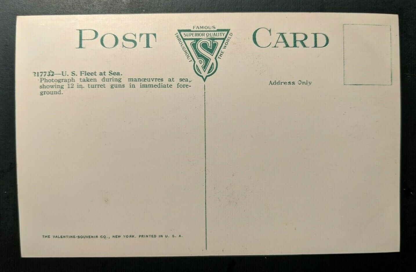 Vintage Navy US Fleet at Sea 12 Inch Turret Guns Real Picture Postcard ...