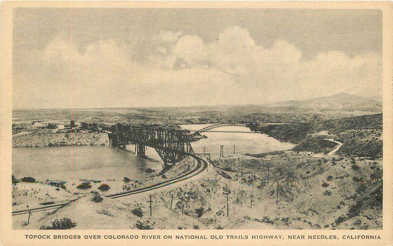 1920s Route 66 Railroad Topock Bridges Colorado River Needles ...