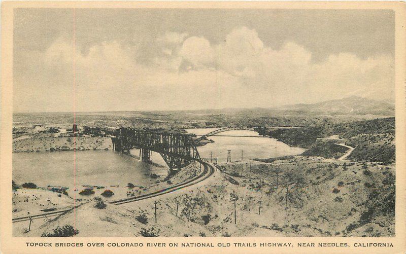 1920s Route 66 Railroad Topock Bridges Colorado River Needles ...