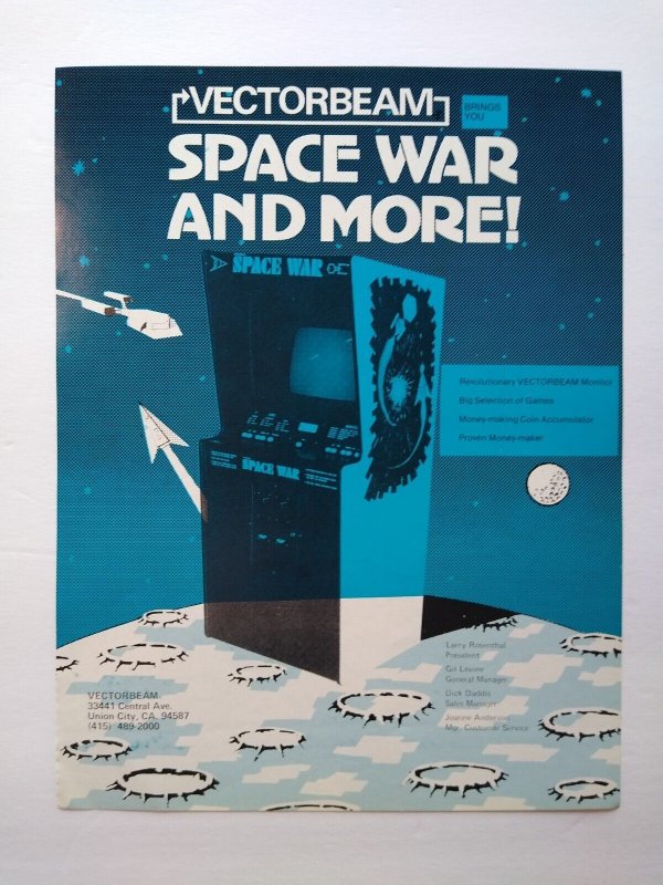 Space War Arcade Game Magazine AD 1978 Vintage Retro Video Gaming Dead ...