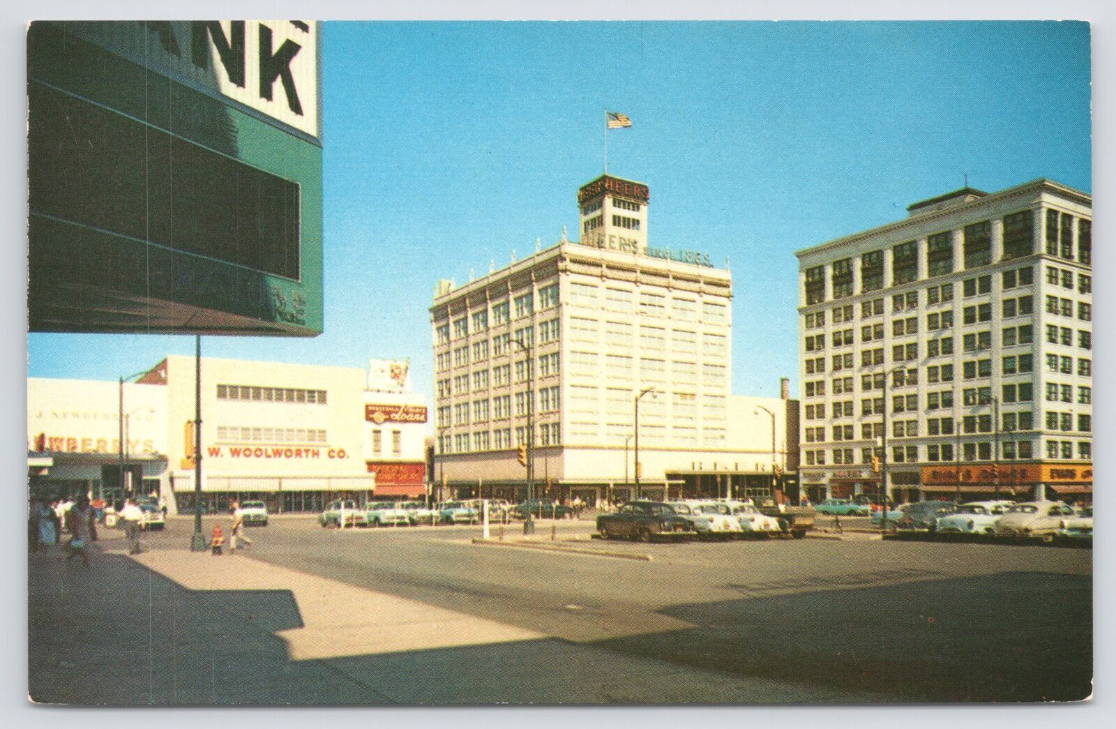 Springfield Missouri~Public Square~Woolworth Co~Newberry's~Bank~Vintage ...