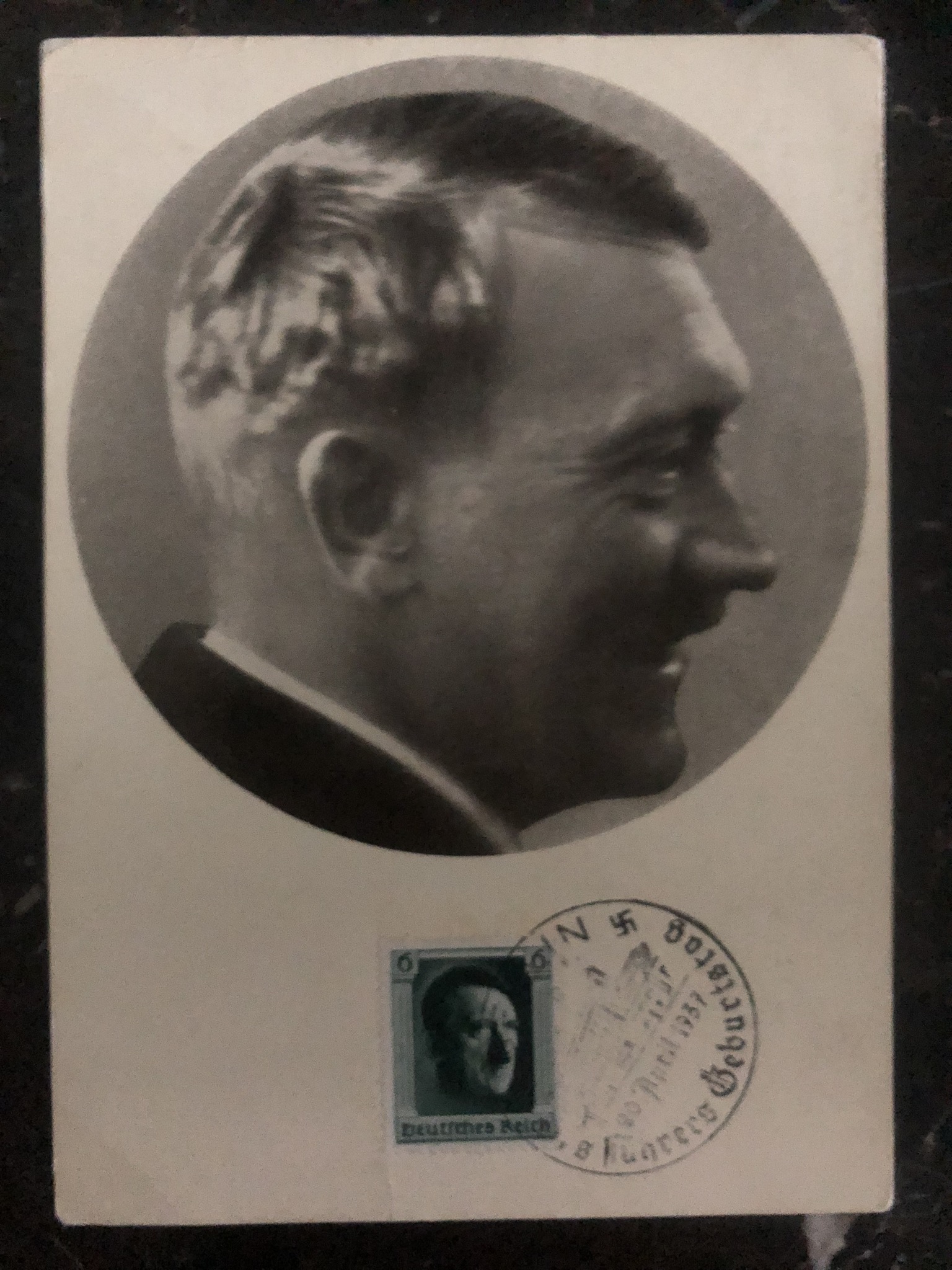 1937 Berlin Germany RPPC real picture Postcard cover Hitler Portrait ...