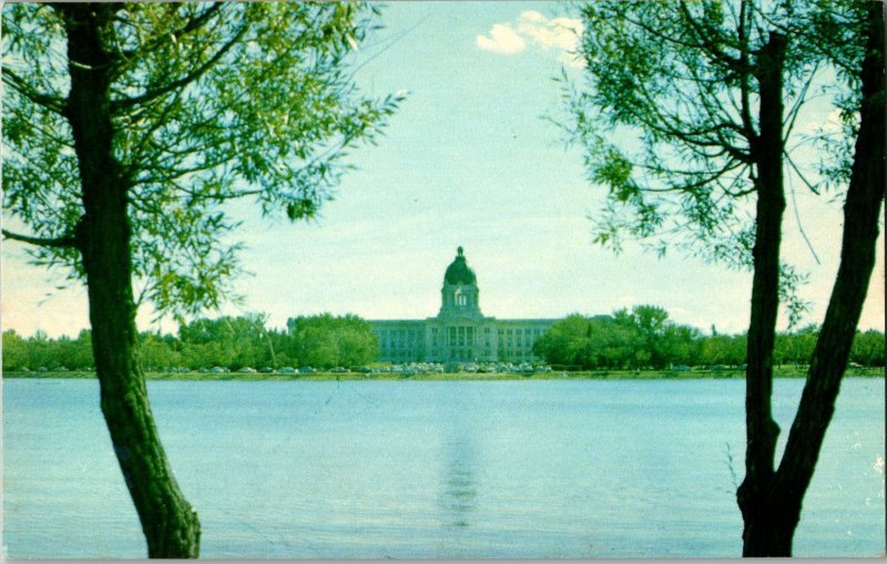 1960s Vintage Postcard Legislative Building Flower Beds Regina ...