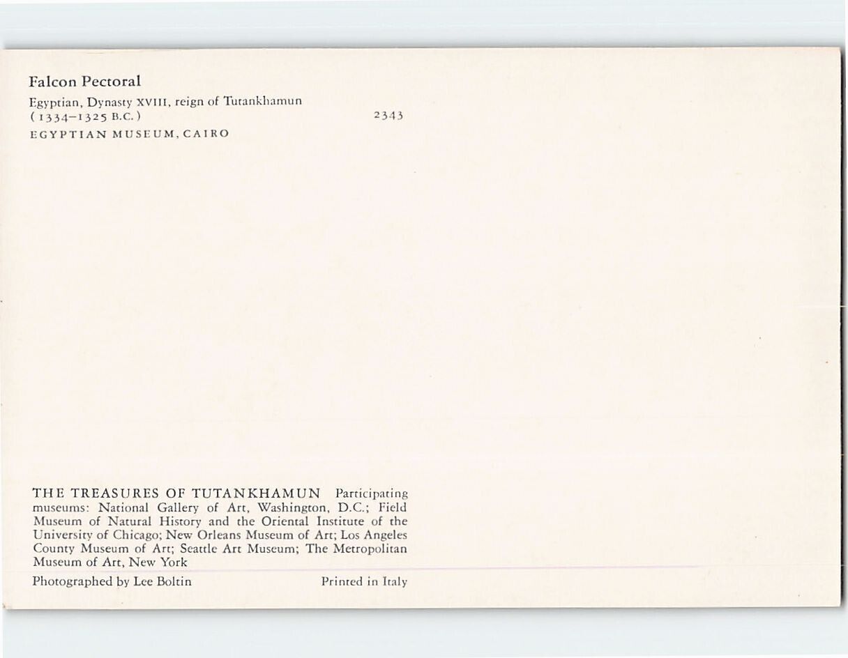 Postcard Falcon Pectoral, Egyptian Museum, Cairo, Egypt | Africa ...