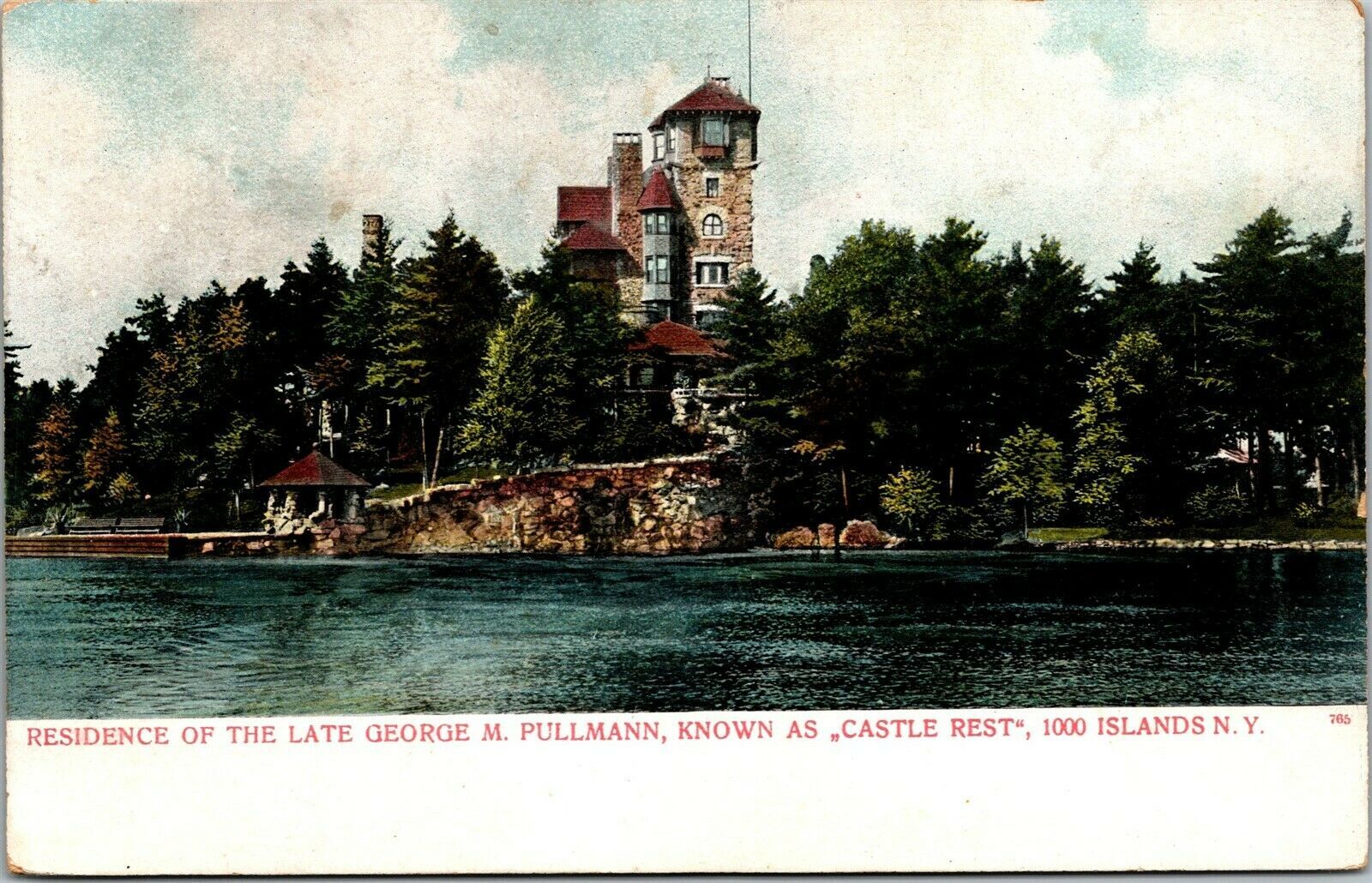 Vtg Thousand Islands NY Residence of George Pullmann Castle Rest 1905 ...