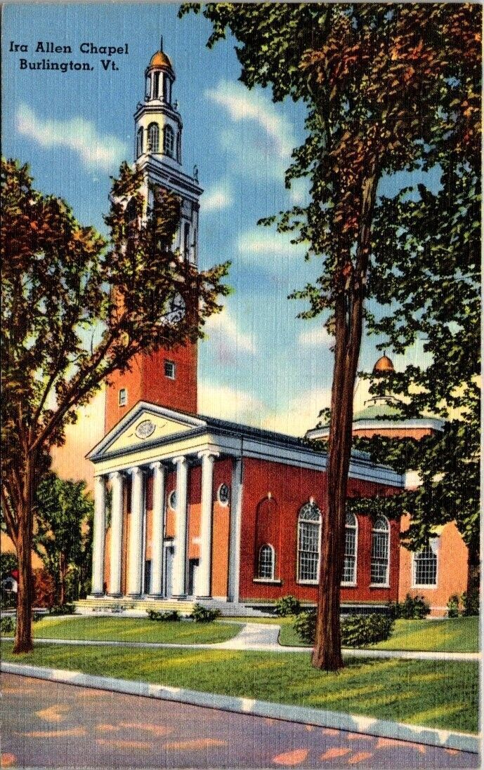 Vintage Vermont Postcard - Burlington - Ira Allen Chapel | United ...