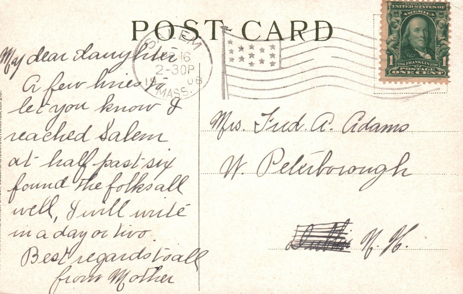 Vintage Postcard 1908 Salem Common Overlooking Tall Trees Salem ...