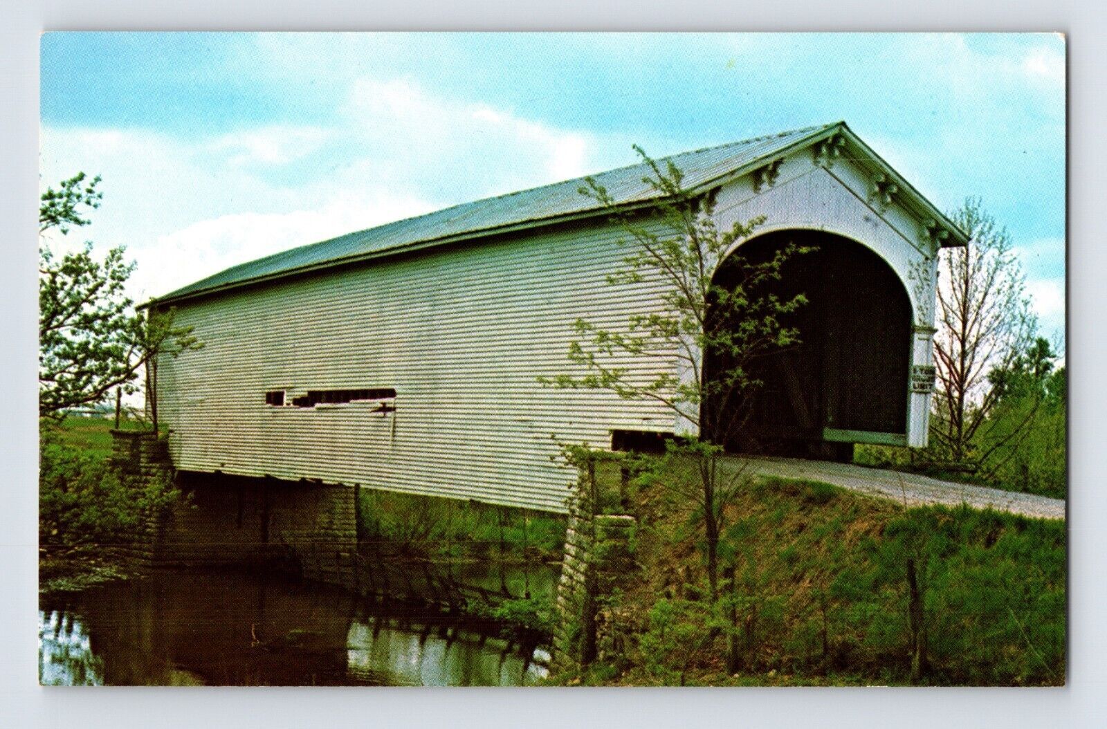Postcard Indiana Arlington IN Offutt's Ford Covered Bridge 1970s ...