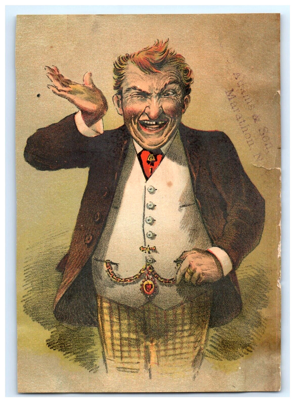 1880s Tobin C.C. Adams & Son Comical Man Making Faces Fab! Lot Of 2 #6C ...