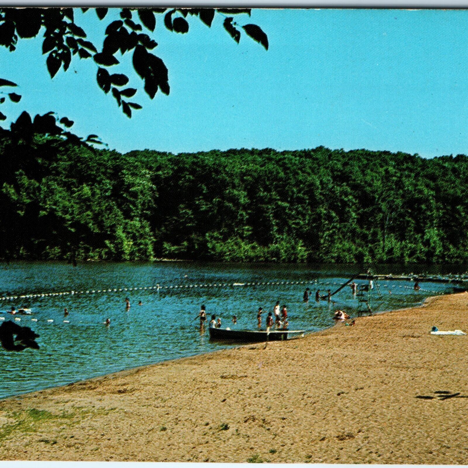 c1960s New London, IA Geode State Park Sandy Beach Highway 34 Vtg ...