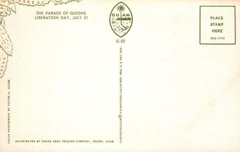 Guam Parade Of Queens Liberation Day July 21 Postcard | Australia ...
