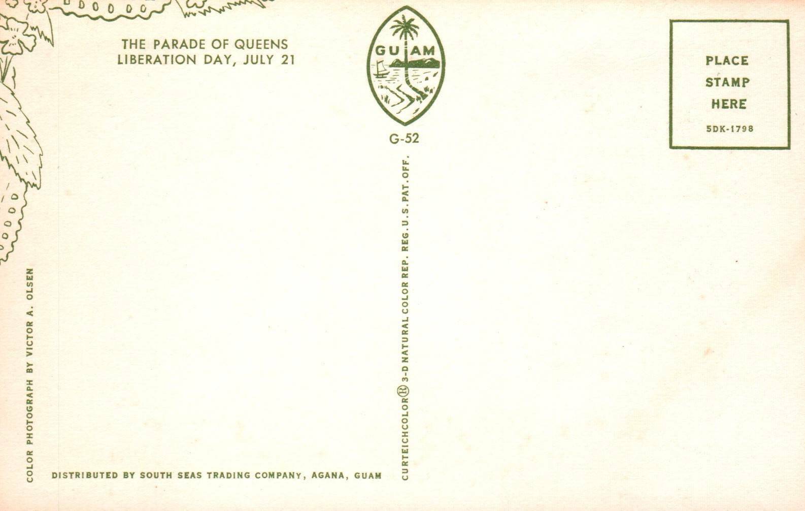 Guam Parade Of Queens Liberation Day July 21 Postcard | Australia ...