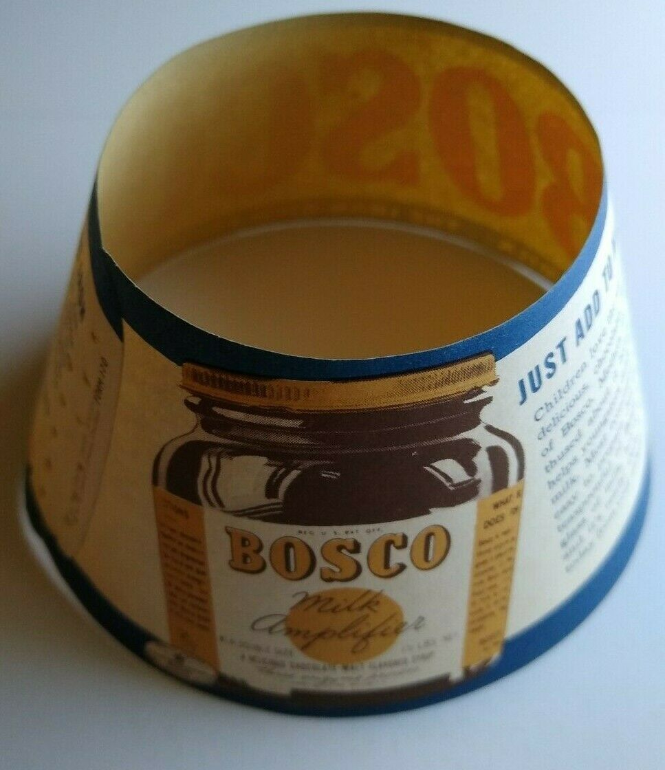 Vintage 1940s Bosco Syrup Milk Bottle Collar Original Dairy Advertising ...