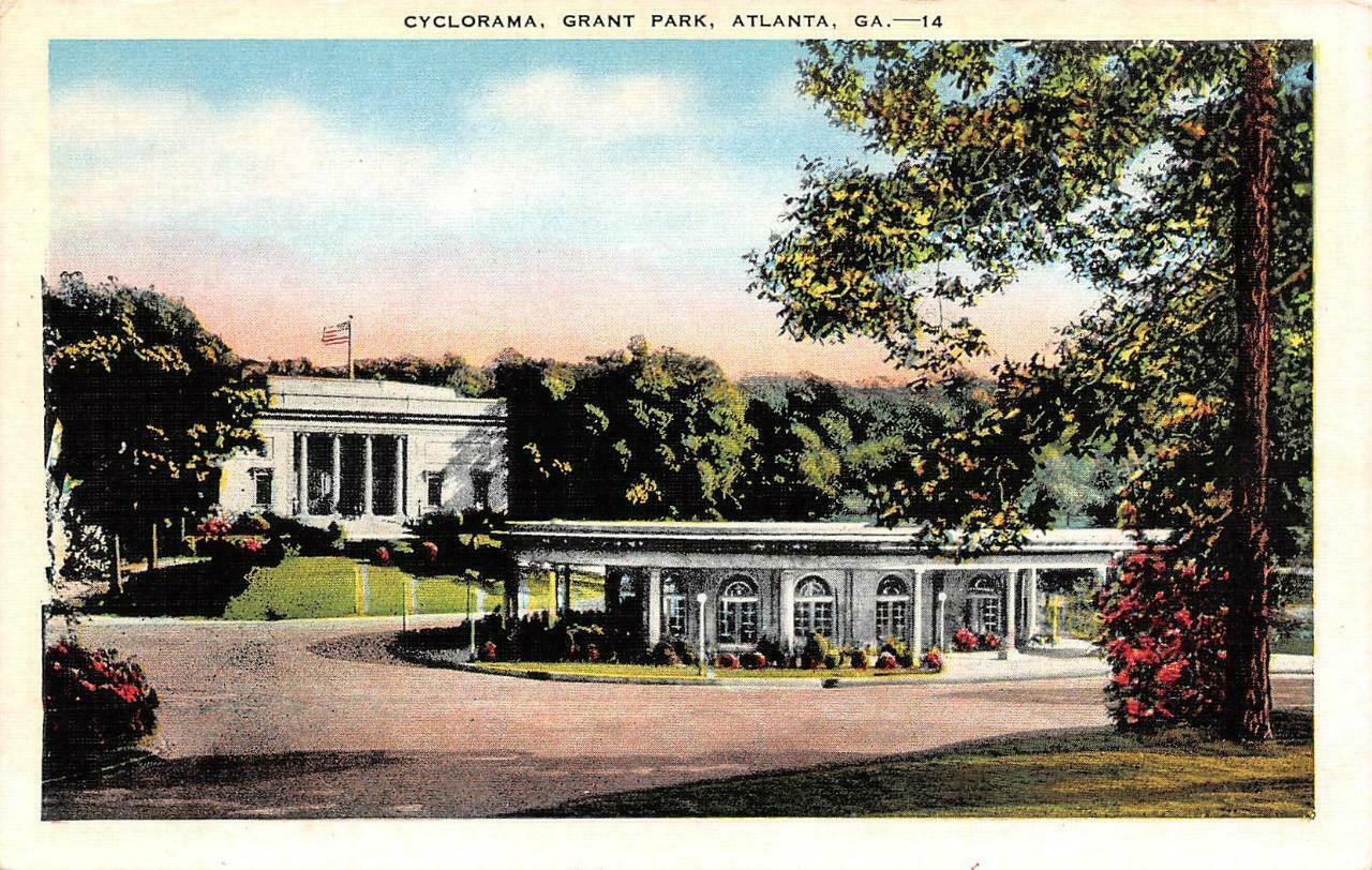 ATLANTA, Georgia GA CYCLORAMA In GRANT PARK Civil War Painting Postcard ...