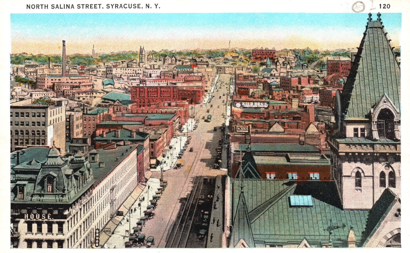 Vintage Postcard National Road North Salina Street Syracuse New York ...