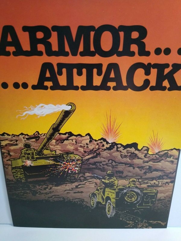 Armor Attack Arcade FLYER Cinematronics Original NOS 1980 Video Game Combat Art | Ephemera ...