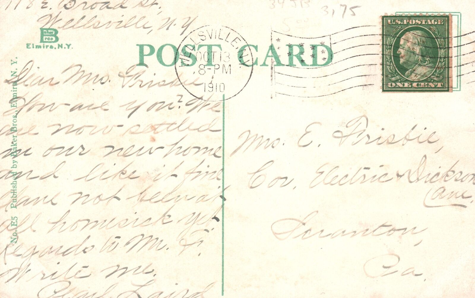 Vintage Postcard 1910 Shooting Oil Well near Wellsville New York ...