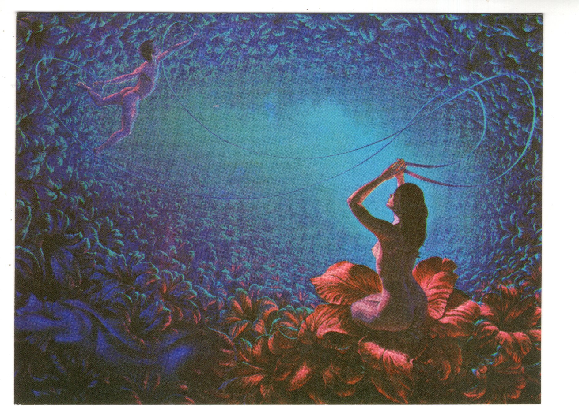 Le Reve en Blue by Stephen Pearson, Painting, Romantic Nude Couple | Topics - Risque - Paintings ...
