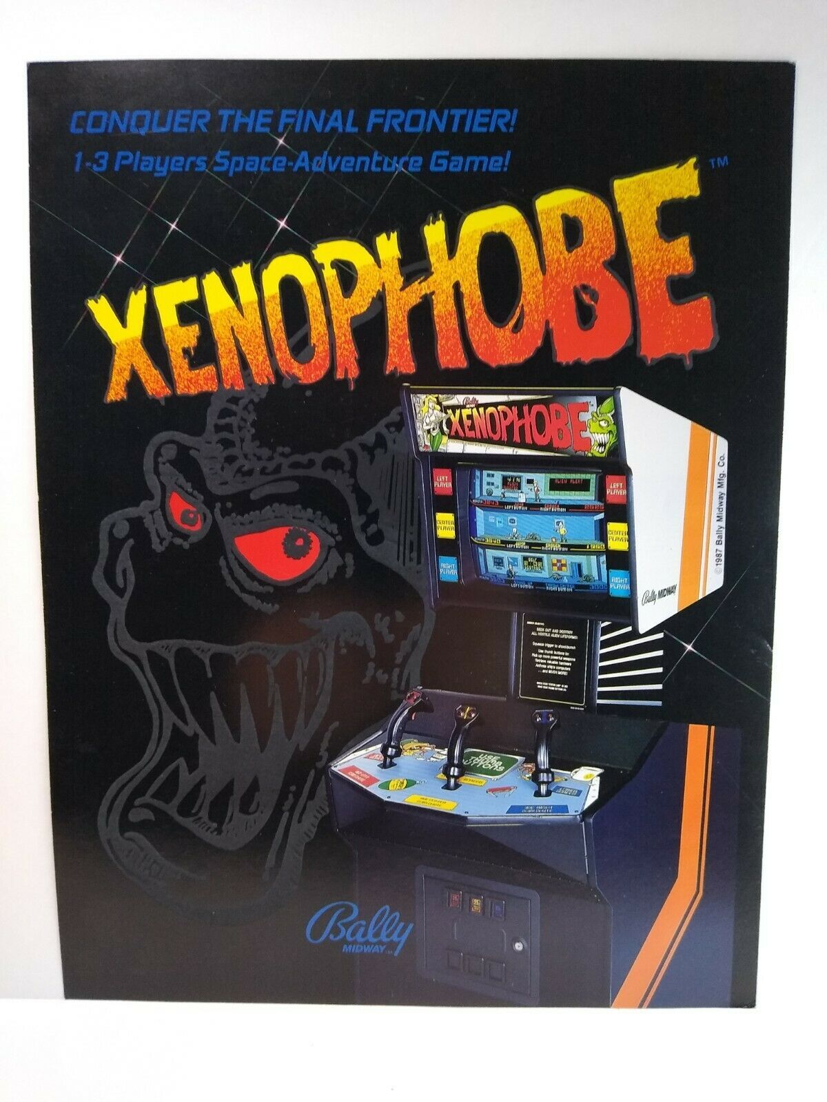 Xenophobe Arcade Flyer 1987 Original Vintage Retro Video Game Art 8.5 ...