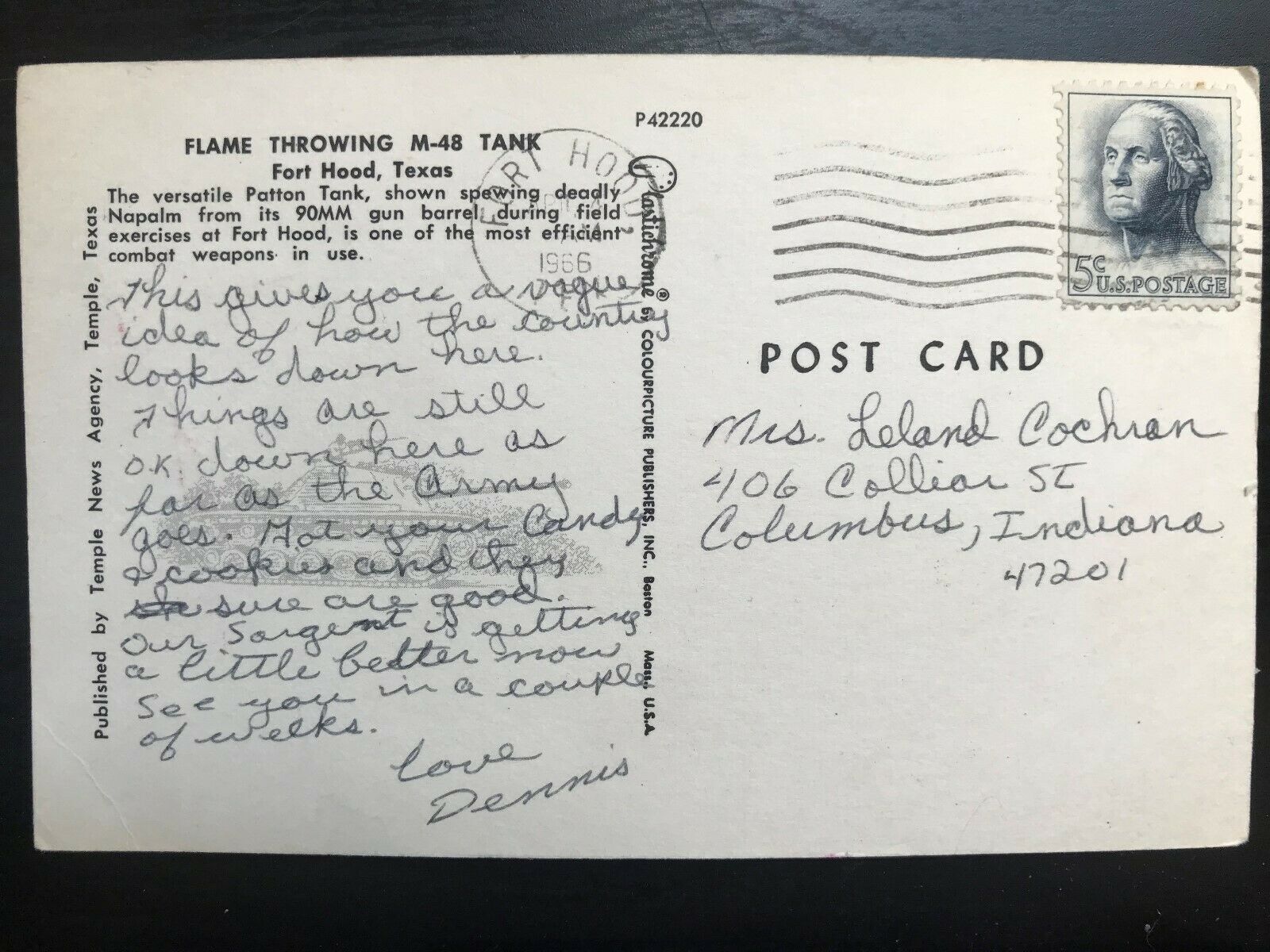 Vintage Postcard 1966 Flame Throwing M-48 Tank Fort Hood Texas | United ...